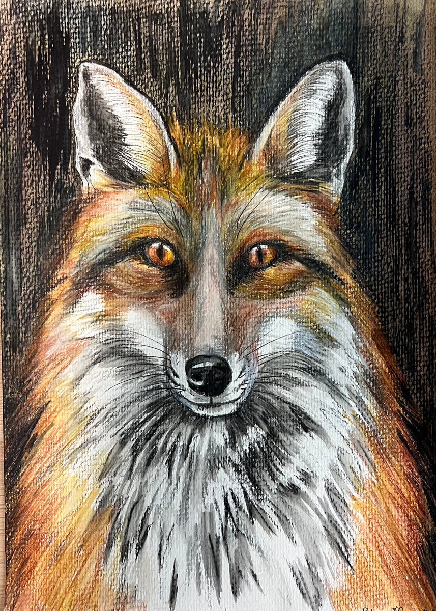 Original fox portrait by Catherine O'Donnell: “Autumn Watcher” – The ...